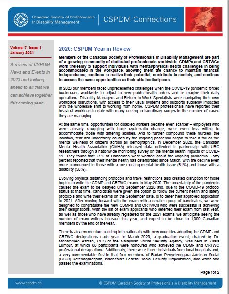 2020: CSPDM Year in Review – CSPDM